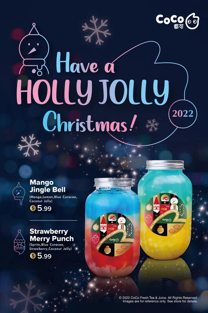 CoCo Fresh Tea & Juice YVR Holiday Drinks Lineup 2022