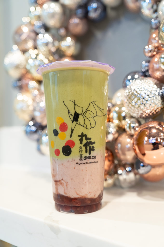OneZo Tapioca Matcha Red Bean Mochi Milk Tea