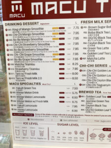 MACU TEA Vancouver Robson 麻古茶坊