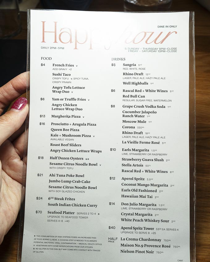 Happy Hour at Earls on Robson