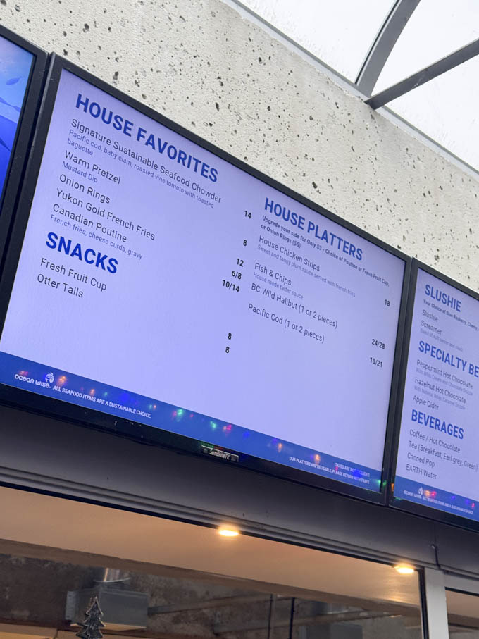 Vancouver Aquarium: Food & Drink Offerings, Menus, Prices