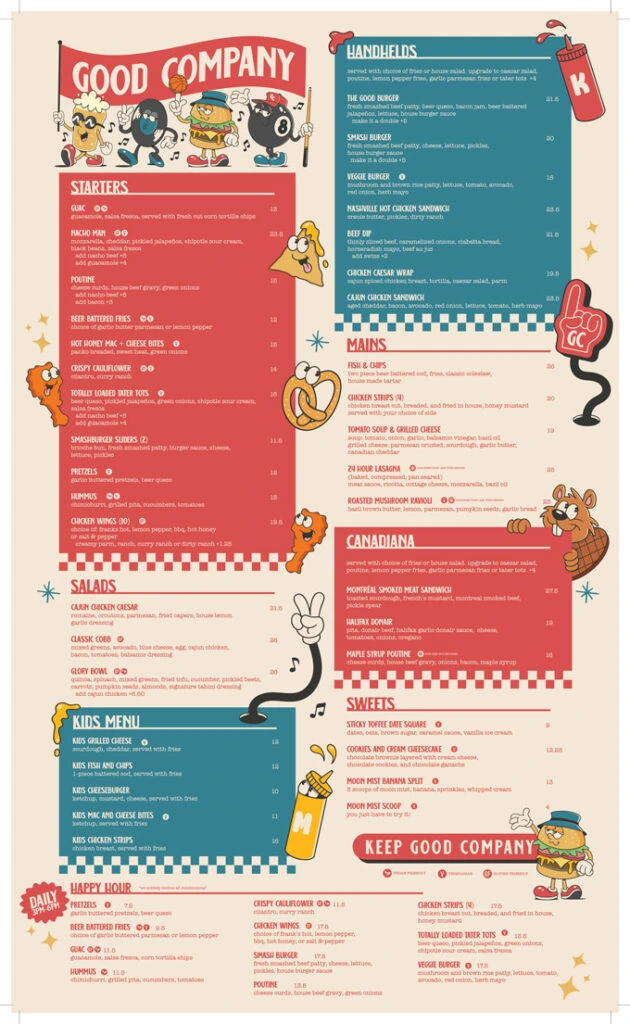 Good Company Bars NEW April Menu Across All Five Locations